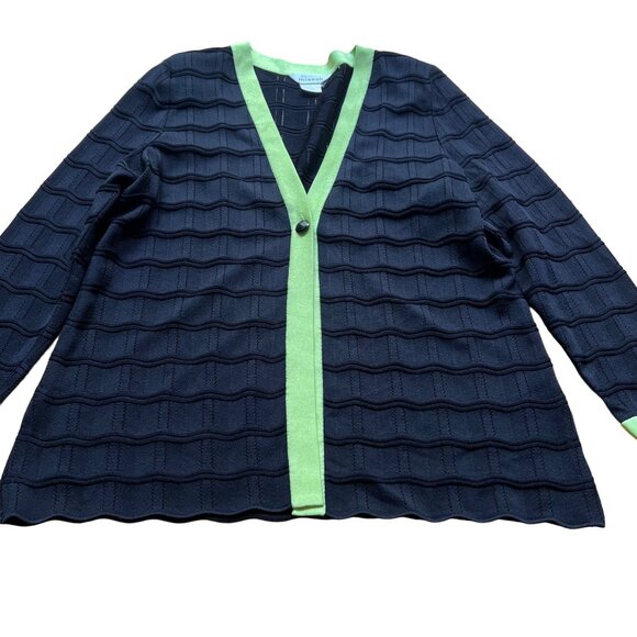 Misook | Sweaters | Exclusively Misook Size L Black W Green Trim ...